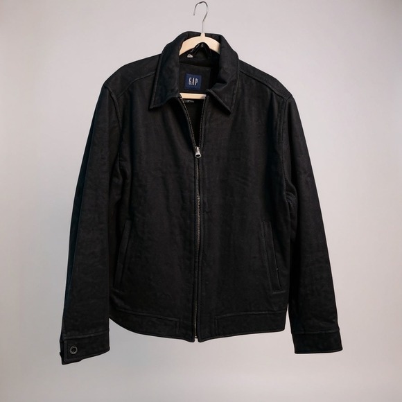 GAP | Jackets & Coats | Gap Men Gray Wool Blend Utility Jacket Size ...